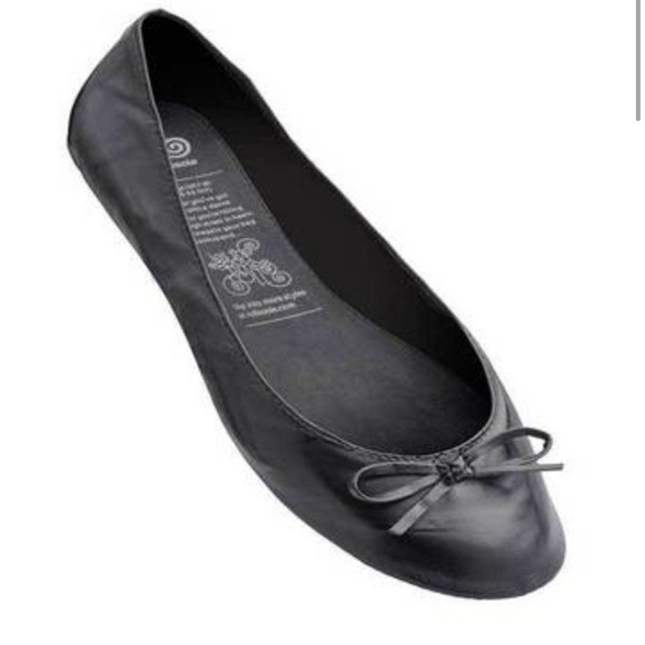 Rollasole | Shoes | Nwt Rollup Flat Black Slip On Shoes | Poshmark